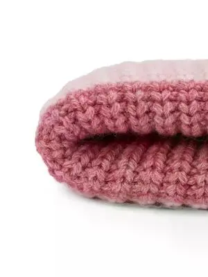 CHARLES JEFFREY Chunky Ears Striped Knit Beanie Hat