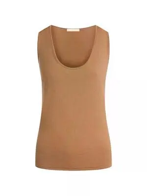 12 STOREEZ Jasmin Scoop-neck Top - Brown