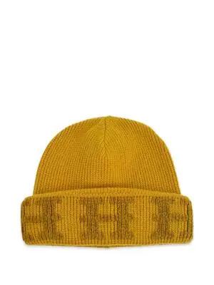 Hermès H-logo Knit Beanie Hat - Yellow