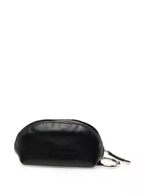 Toga Embellished Leather Coin Purse - Black