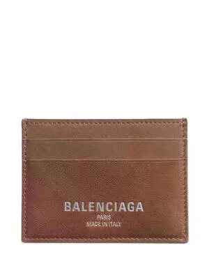 Balenciaga Credit Card Holder In Caramel - Brown