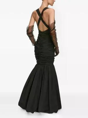 12 STOREEZ Pavlova Ruched Taffeta Dress