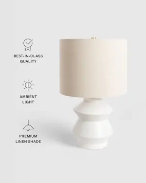 Quince Geometric Ceramic Table Lamp