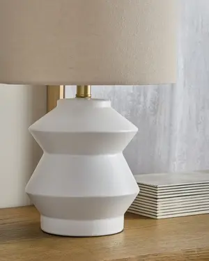 Quince Geometric Ceramic Table Lamp