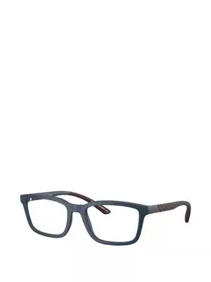 Emporio Armani Rectangle-frame Glasses - Blue