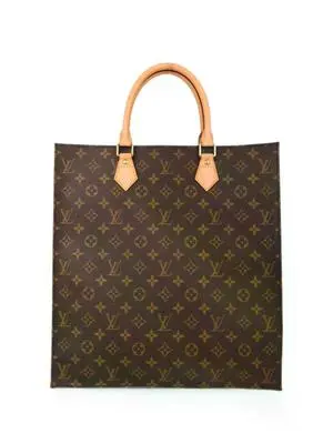 LOUIS VUITTON 2007 Monogram Sac Plat Tote Bag - Brown