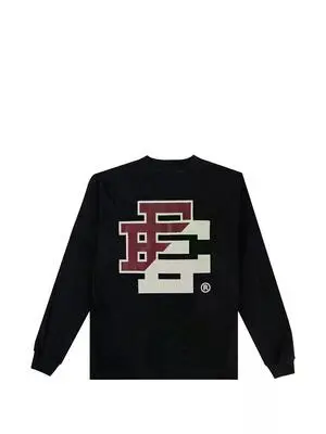 ERIC EMANUEL Long Sleeve Crew Neck Pullover With Logo Print