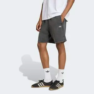 Adidas Originals Trefoil Essentials Washed Fleece Shorts - Black