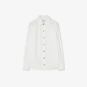 Burberry Cotton Poplin Blouse - White