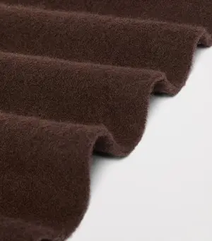 Max Mara Wool Fringed Logo Scarf