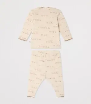 Bonpoint Cotton Train Print Pyjama Set