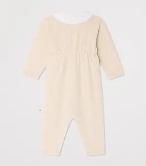 Bonpoint Cotton Embroidered Collar Playsuit