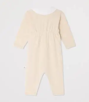 Bonpoint Cotton Playsuit With Embroidered Collar