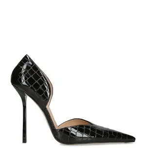 Victoria Beckham Patent Leather Angle D'orsay Heeled Pumps 115 - Black