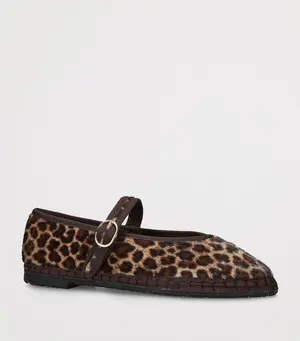 FLABELUS Leopard Print Pierre Mary Janes
