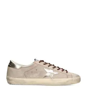 GOLDEN GOOSE Suede Super-star Sneakers - Beige