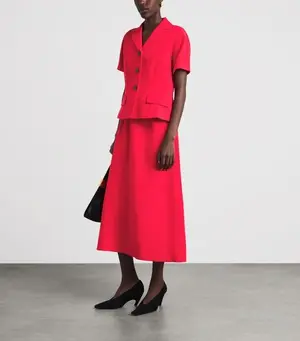 EMILIA WICKSTEAD Wool Alexina Midi Dress
