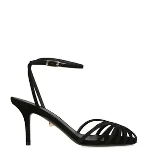 ALEVI MILANO Suede Blake Heeled Sandals 75 - Black