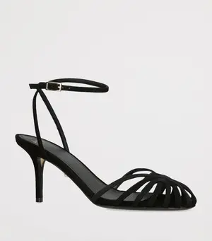 ALEVI MILANO Suede Blake Heeled Sandals 75