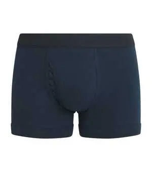 TOM FORD Stretch-cotton Logo Boxers - Navy