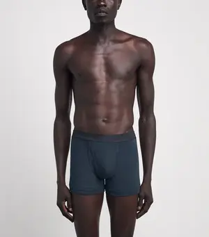 TOM FORD Stretch-cotton Logo Boxers - Navy