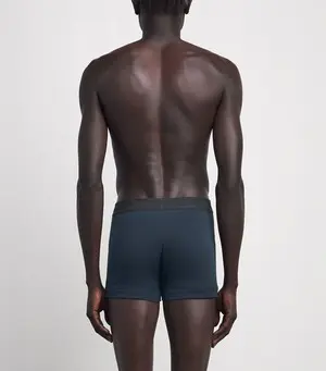 TOM FORD Stretch-cotton Logo Boxers - Navy
