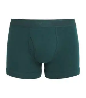 TOM FORD Stretch-cotton Logo Boxers - Green