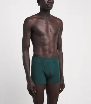 TOM FORD Stretch-cotton Logo Boxers - Green