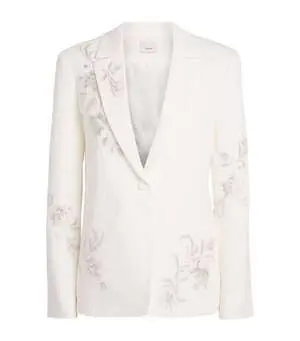 Cinq À Sept Rococo Embroidered Blazer - Ivory
