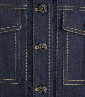 Cinq À Sept Sylvia Lace-trimmed Denim Jacket