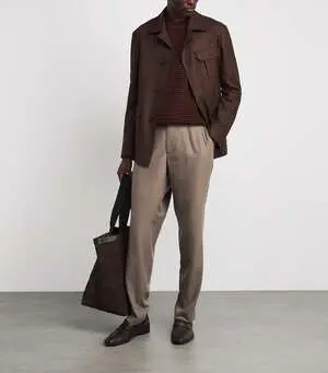 Corneliani Virgin Wool-cashmere Stripe Sweater