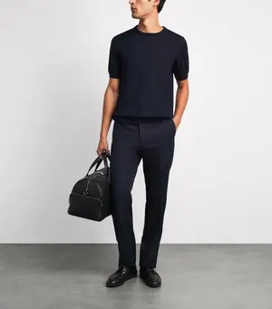 LARDINI Virgin Wool Knitted T-shirt