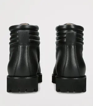 Valentino Garavani Leather Combat Boots