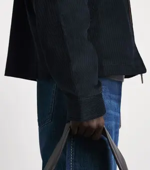 WALES BONNER Corduroy Drew Shacket - Navy