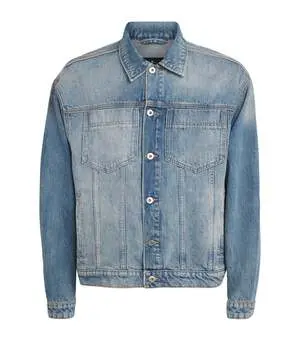 7 For All Mankind Distressed Denim Trucker Jacket
