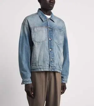 7 For All Mankind Distressed Denim Trucker Jacket