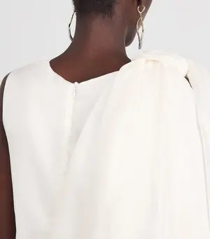 ZIYAD BUAINAIN Silk Organza Bow Mini Dress