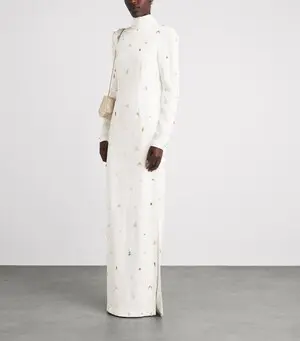 ZIYAD BUAINAIN Charm Embellished Column Gown