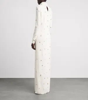 ZIYAD BUAINAIN Charm Embellished Column Gown