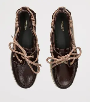 GOLDEN GOOSE Leather Boat Shoes