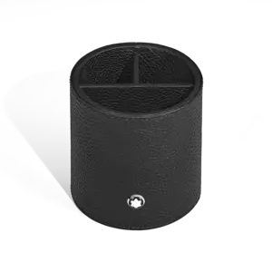 Montblanc Pen Holder In Grain Leather - Black