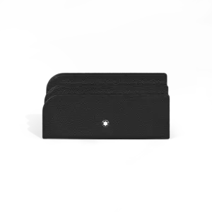 Montblanc Letter Rack In Soft Grain Leather - Black