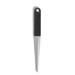 Montblanc Letter Opener With Grain Leather Handle - Black