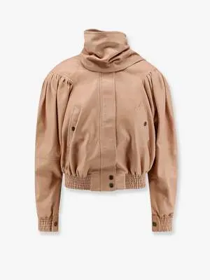 Chloé Leather Jacket With Stitched Profiles - Multicolor
