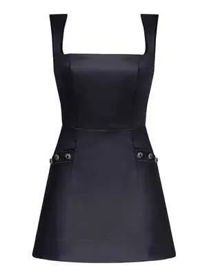 TIA DORRAINE Embellished Satin Mini Dress