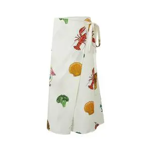 PECANPEPPERPELICAN Vhagar Printed Wrap Skirt