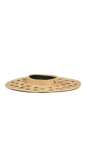 LE TRAP Neutrals Zakynthos Straw Visor - Beige