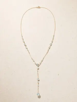 Jia Jia 18-karat Gold And Topaz Lariat Necklace