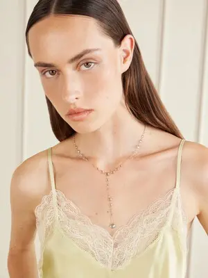 Jia Jia 18-karat Gold And Topaz Lariat Necklace