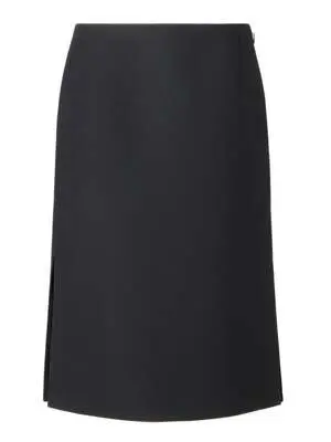 Fendi Wool-silk Skirt With Side Slits